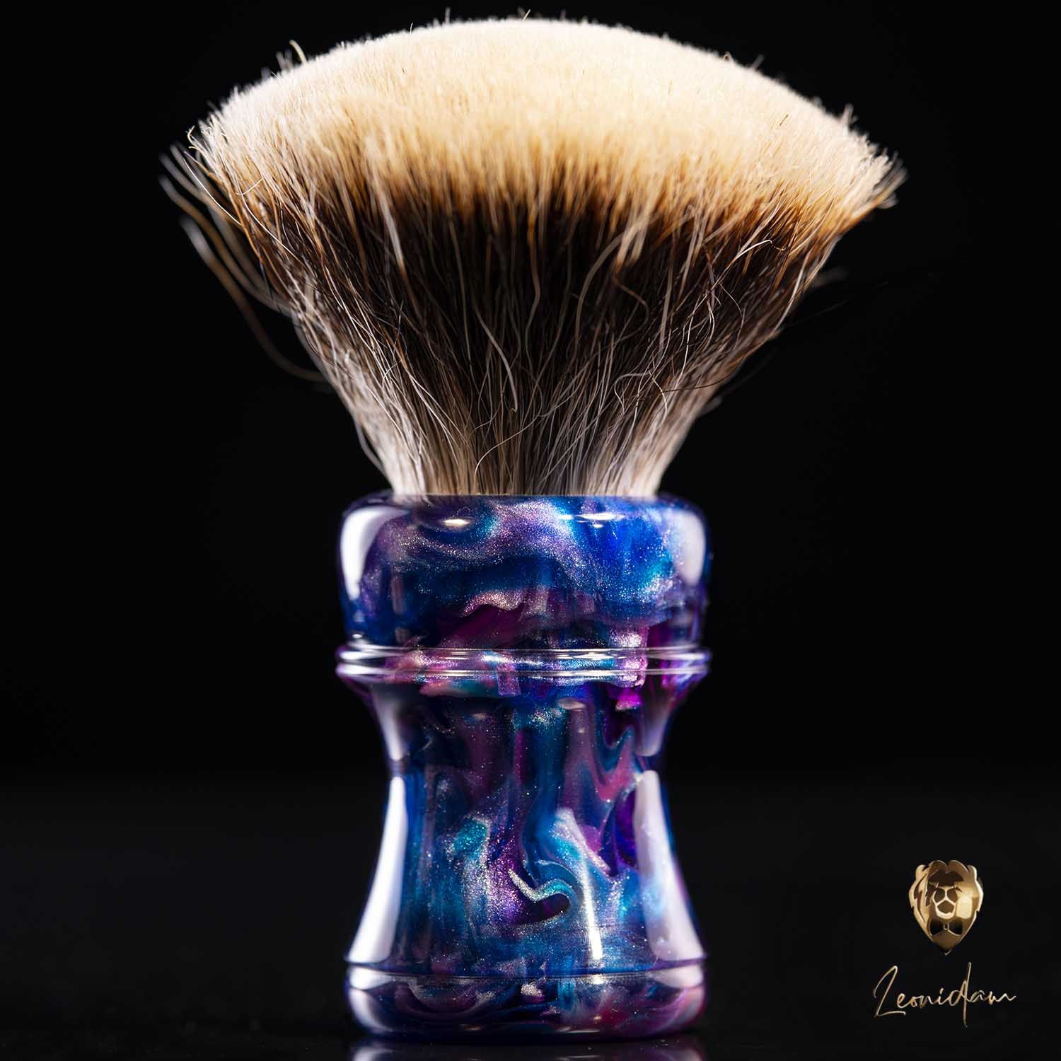 Handmade Shaving Brush "Purple Rain" - leonidam.com