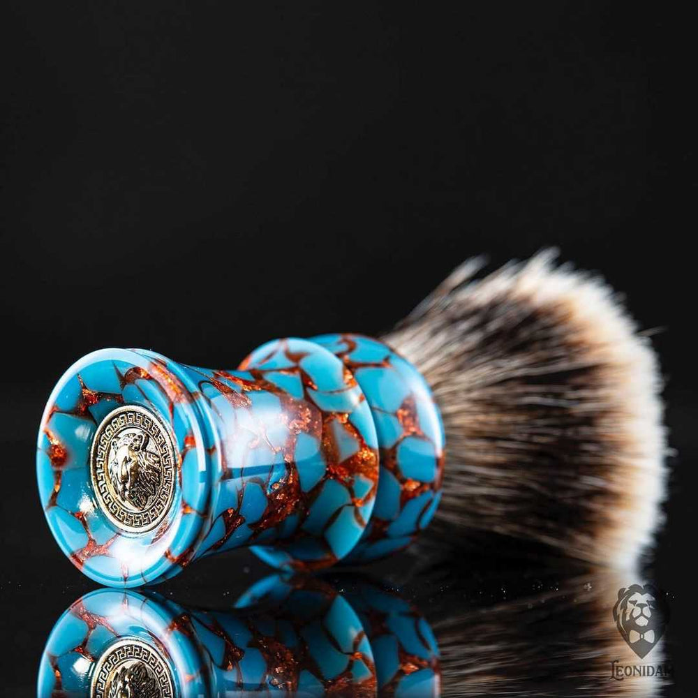 Handmade Shaving Brush "Molten Turquoise"